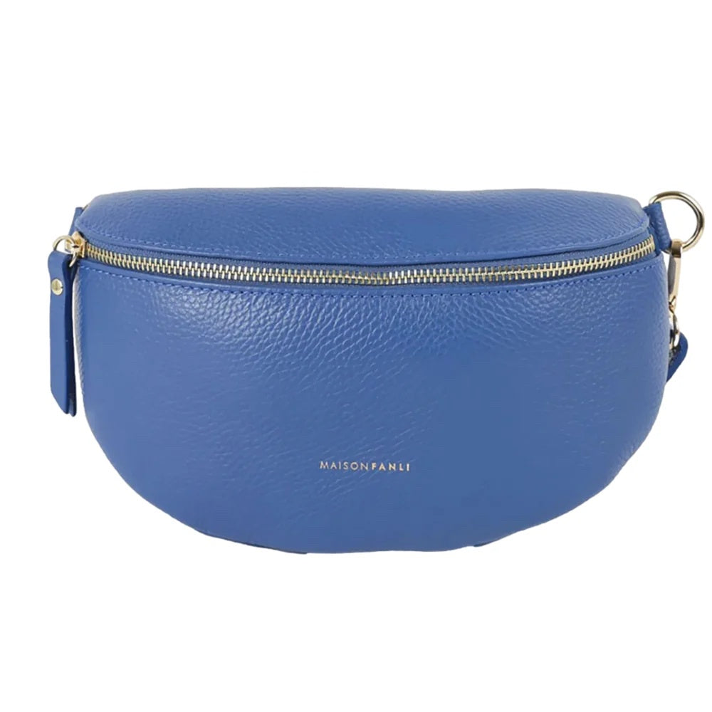 MAISON FANLI-LEATHER BUM BAG- NAVY – House of Nicholetta